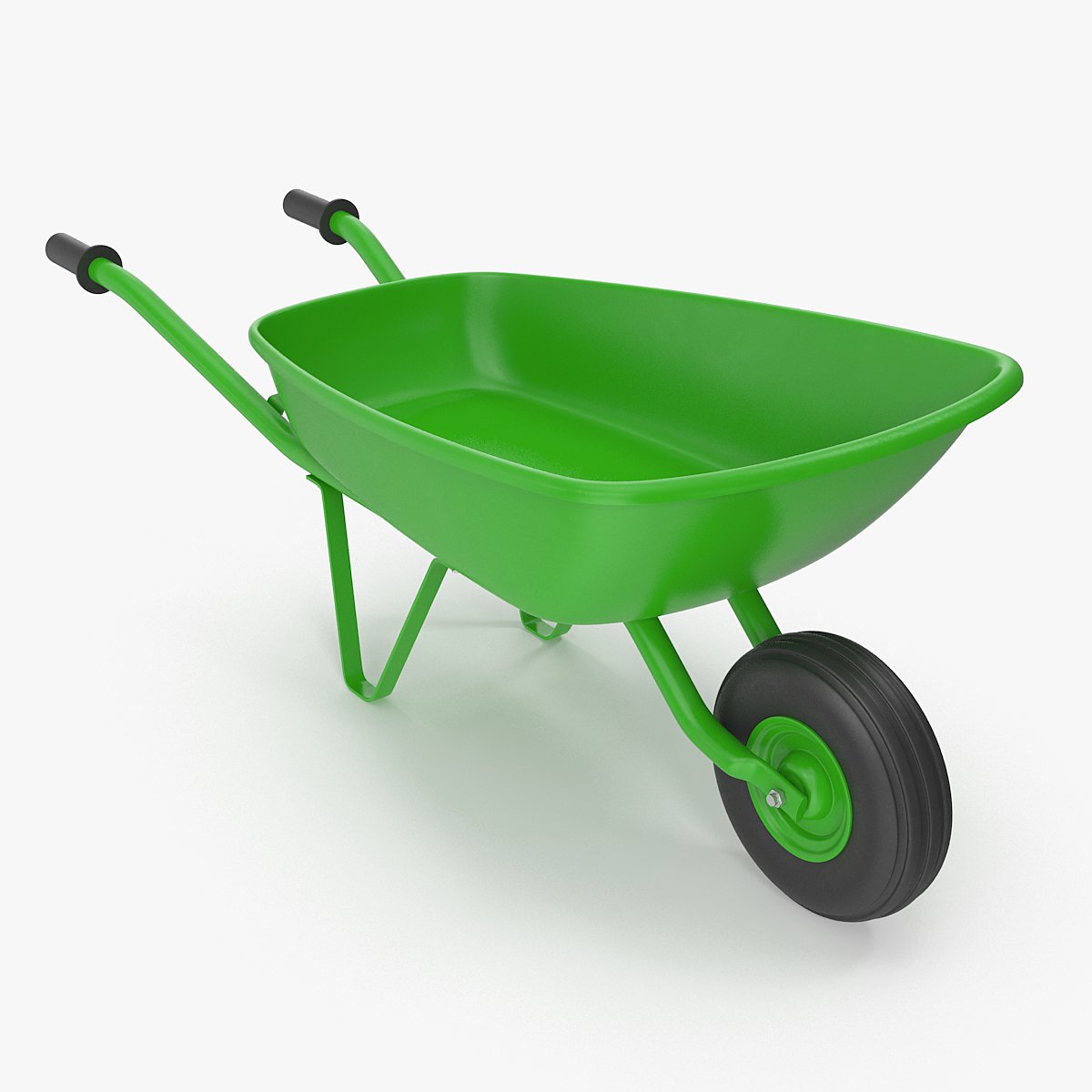Green Wheelbarrow | Industrial Equipment models | BlenderKit