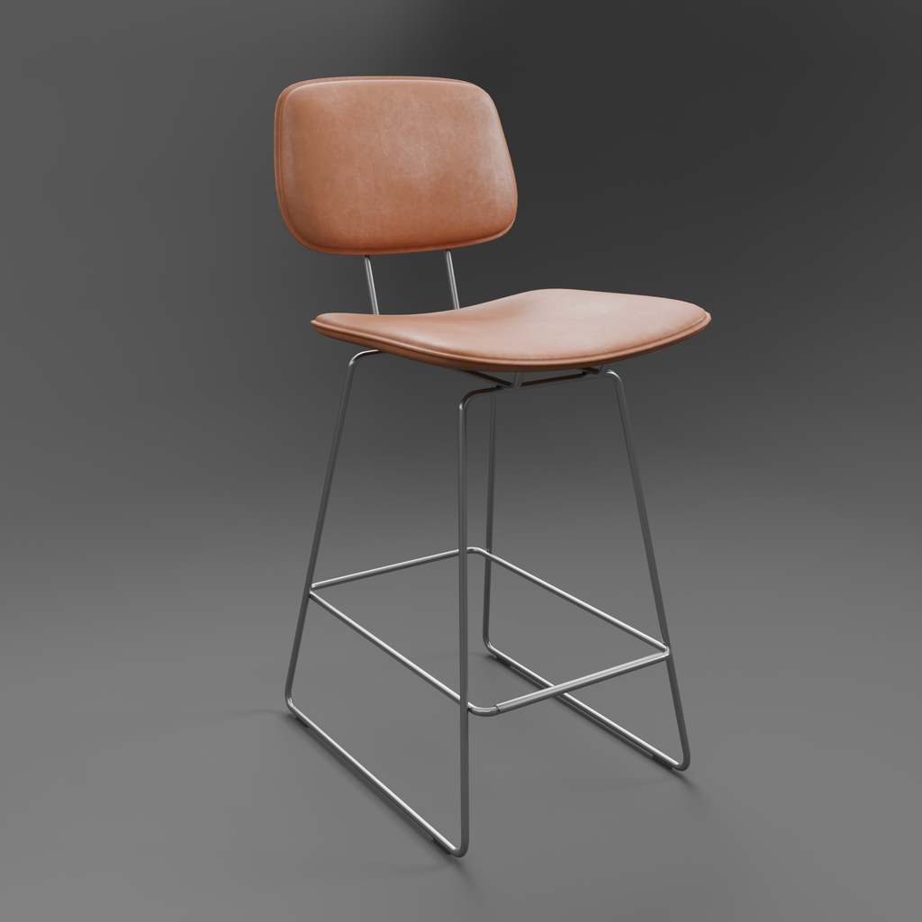 Flexform Echoes stool | Bar chairs models | BlenderKit
