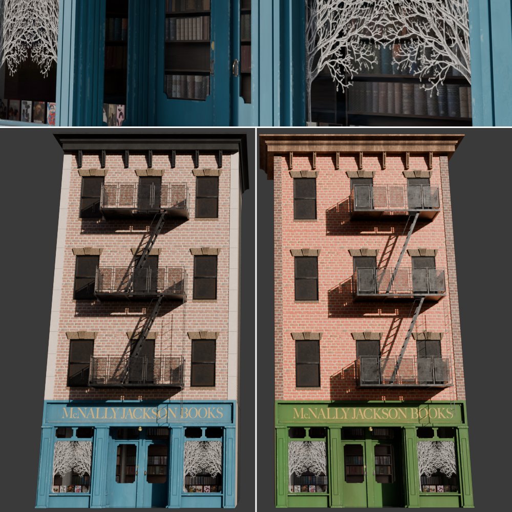 Book store with residential building | Commercial Buildings models ...