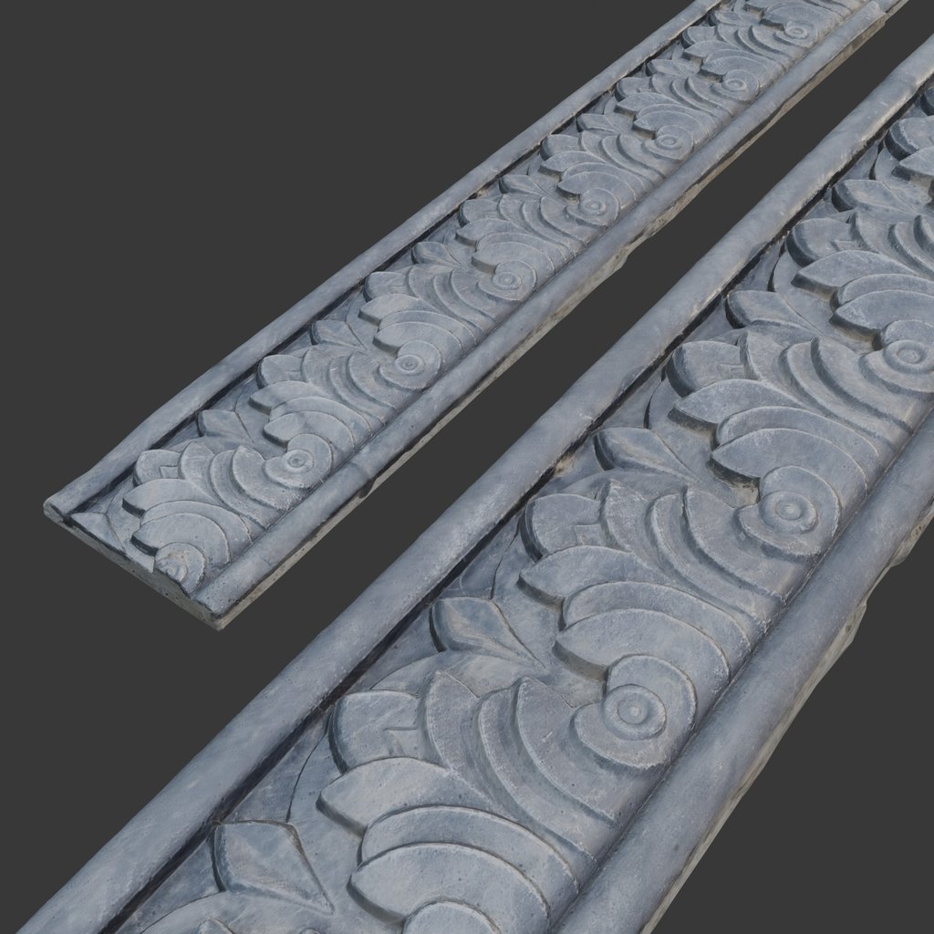 Swirl Border | FREE Molding / Carving models | BlenderKit