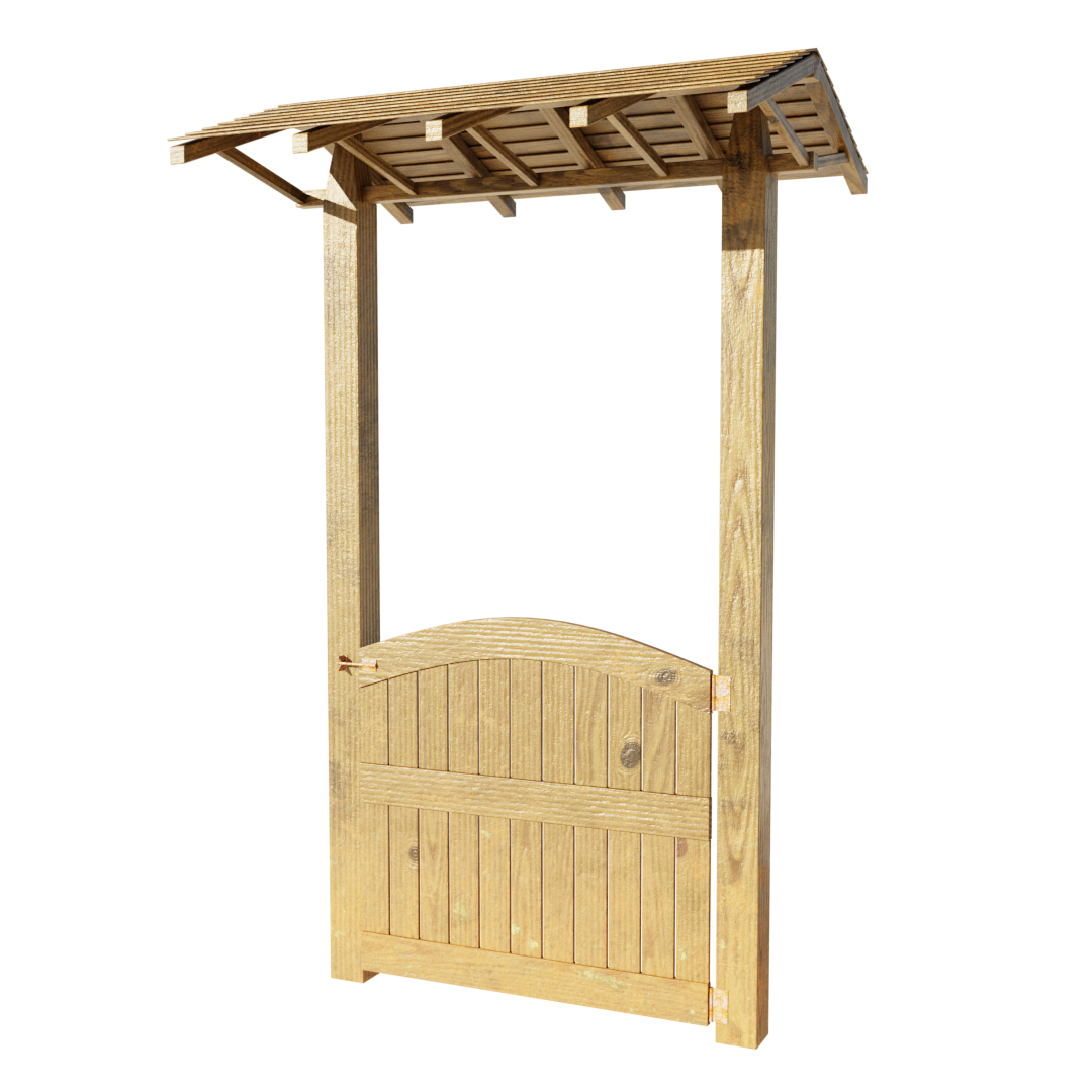 Wooden Garden Gate (4K) | Doors models | BlenderKit