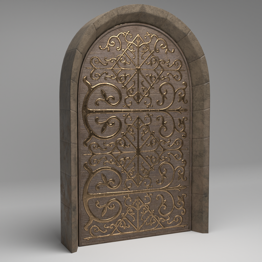 Ornamental Old Cathedral Door Church | Doors models | BlenderKit