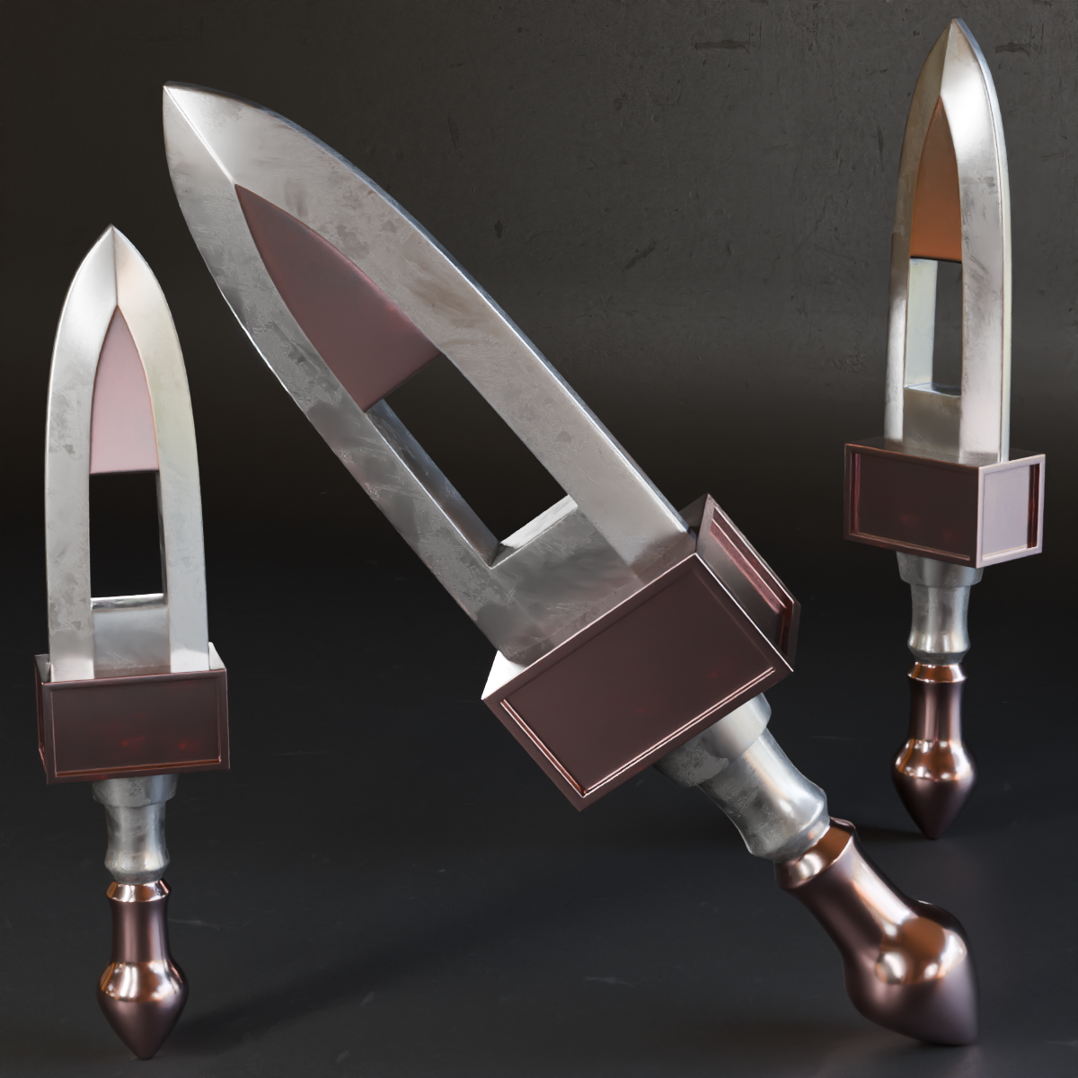 MK BaseMesh Dagger 019 | Historical Weapons models | BlenderKit