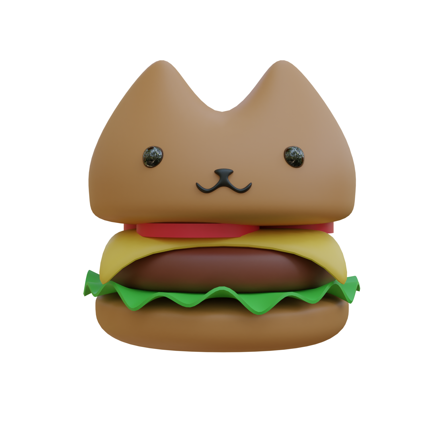 Burger mascot character cat | FREE Monsters & Creatures models | BlenderKit