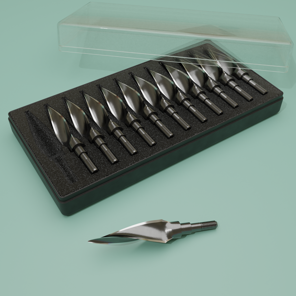 Box of 12 hunting arrowheads | FREE Modern Weapons models | BlenderKit