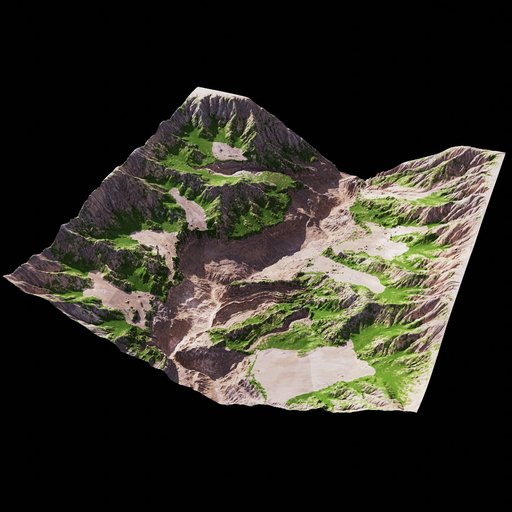 Valley topography 02 | Terrains models | BlenderKit