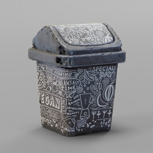 Trash can | FREE Interior Decorations models | BlenderKit