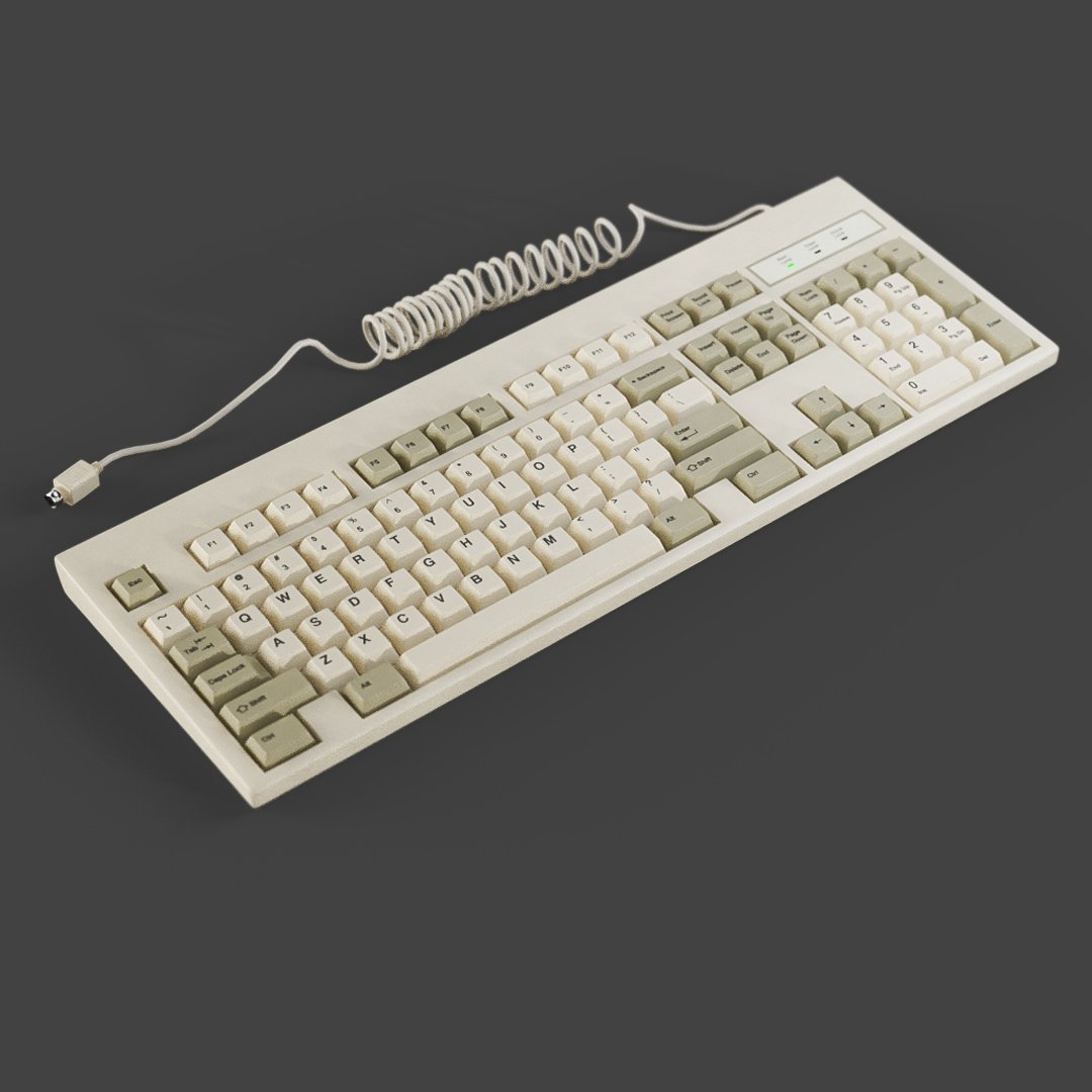 Old Keyboard | Keyboards models | BlenderKit