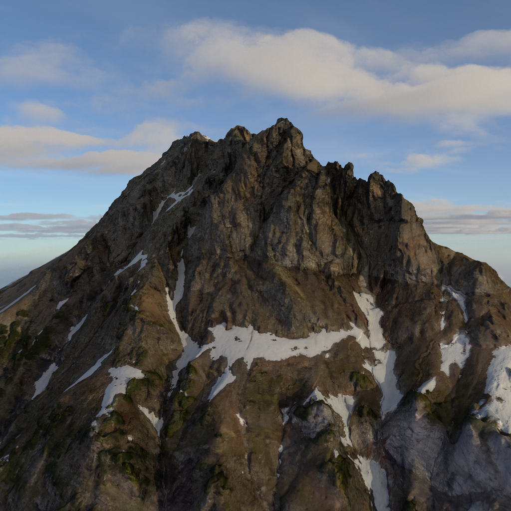 Mountain Peak Large Photoscan | Terrains models | BlenderKit