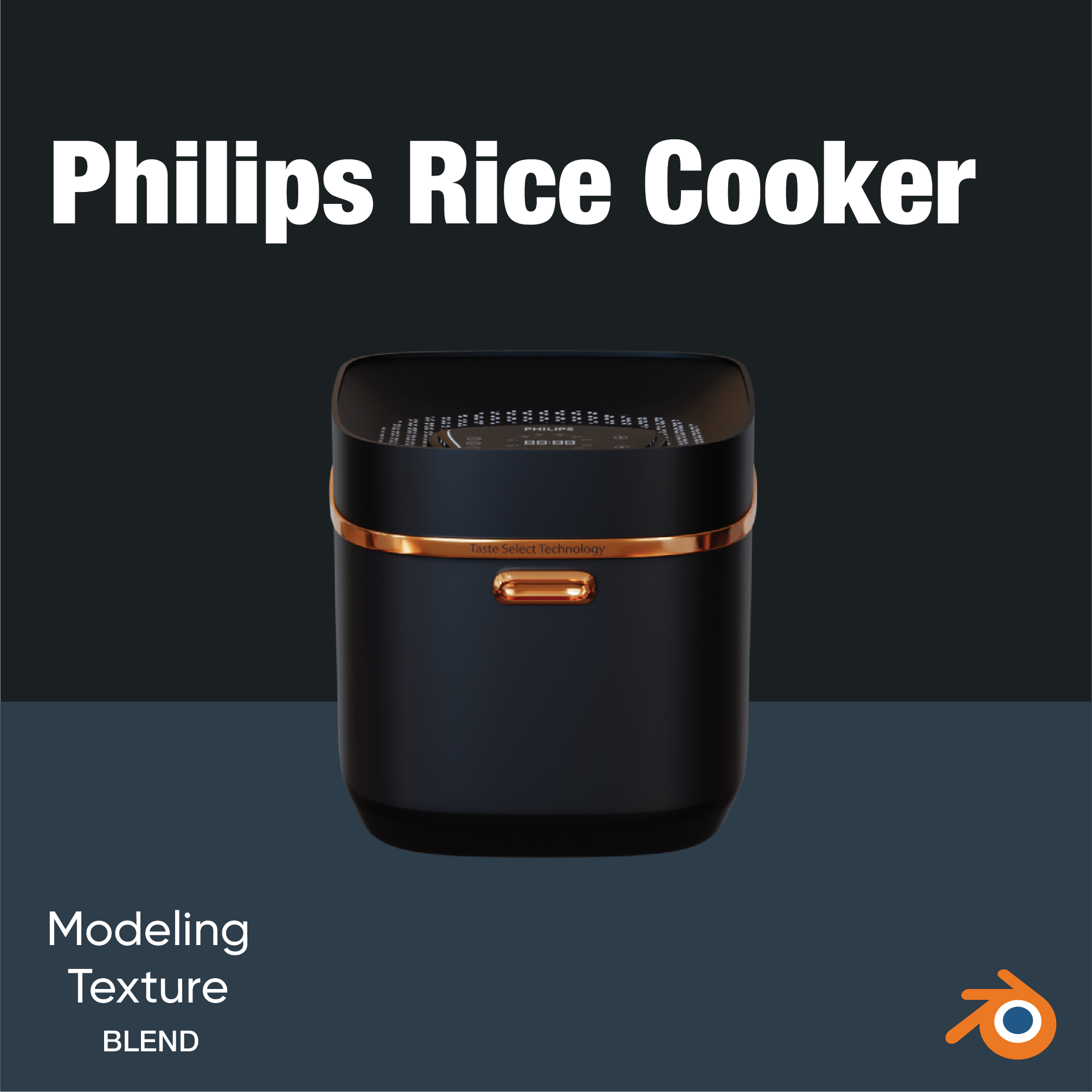 Philips Rice Cooker HD4539 | FREE 3D Kitchen Appliance models | BlenderKit