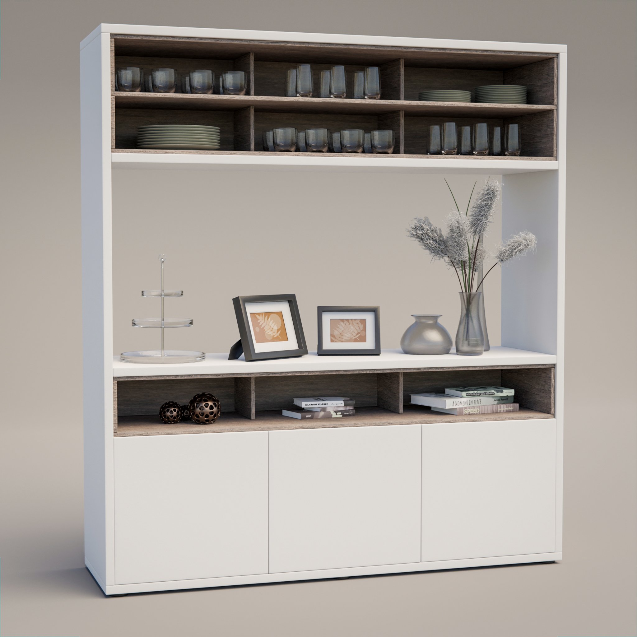 Cabinet with Decoration | Shelves models | BlenderKit