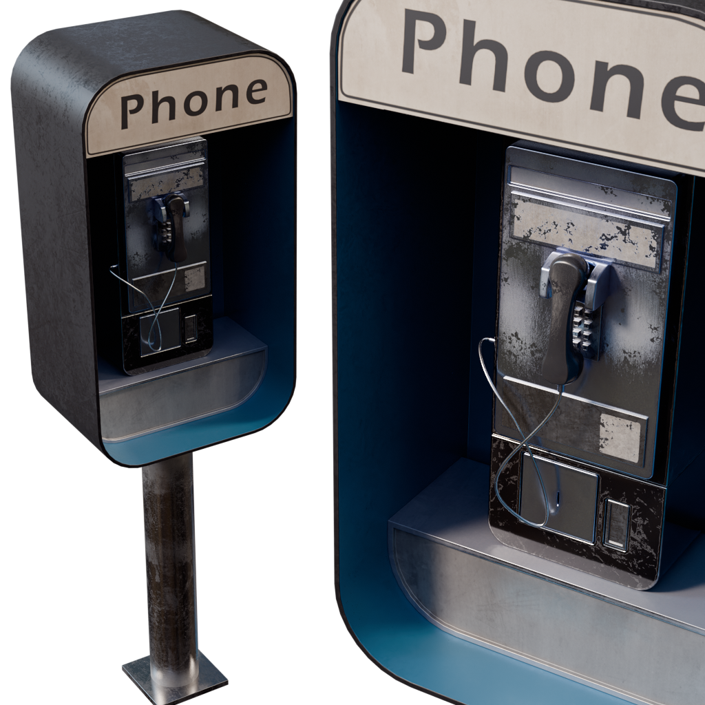 Payphone | Urban Environment models | BlenderKit