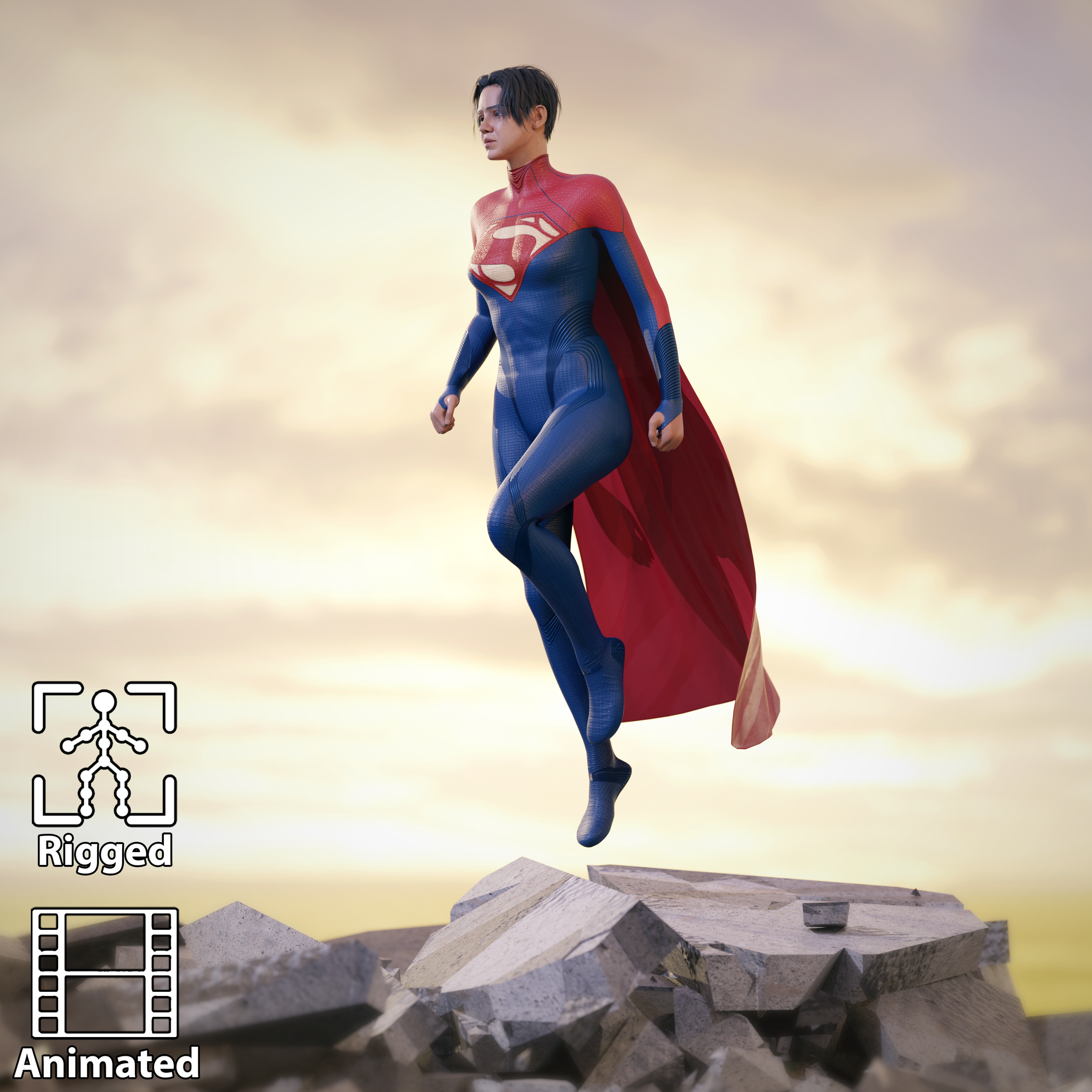 Supergirl Justice League Flying