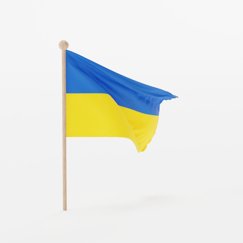 Ukrainian Flag Free Exterior Elements Models Blenderkit