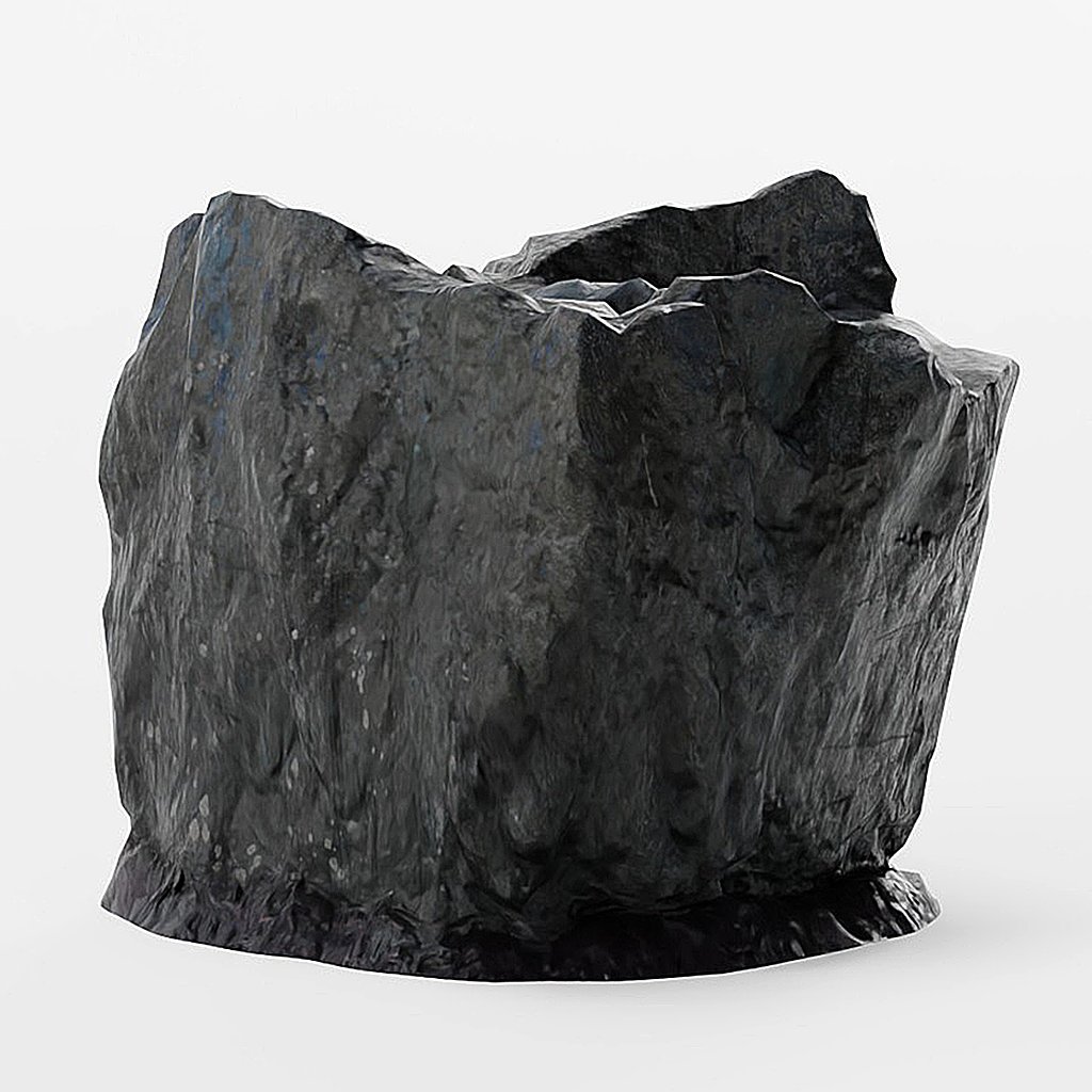 Square Boulder Black | Terrains models | BlenderKit