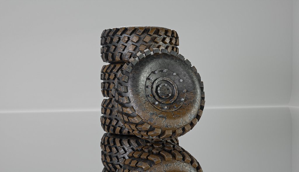 Tire mudy dusty old | Trucks models | BlenderKit