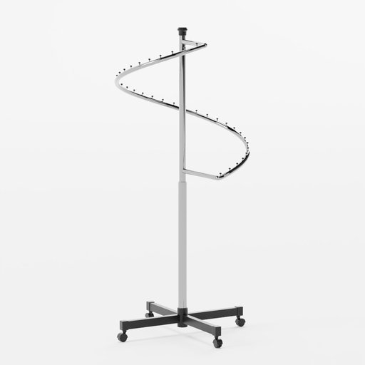 Metal Spiral Clothes Racks For Store | Wardrobes models | BlenderKit