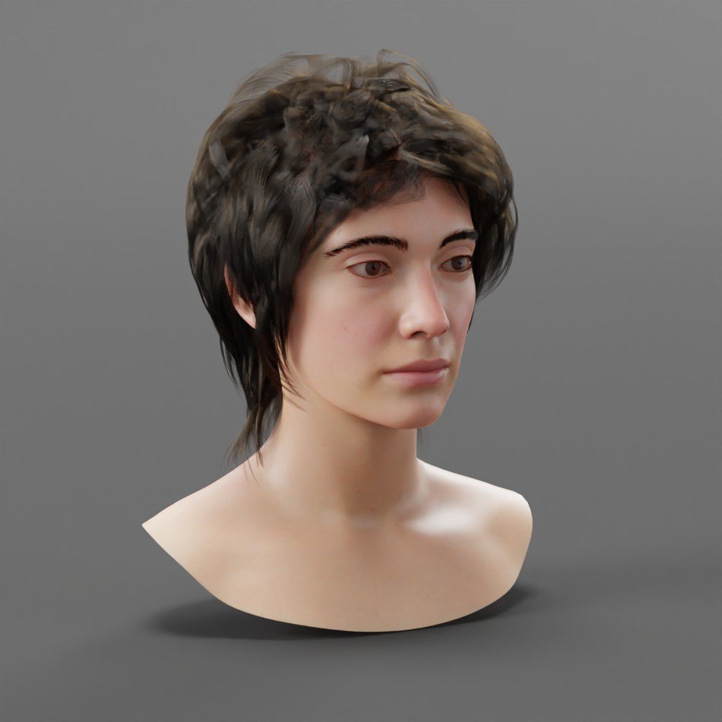Head female Model 3D | Human Heads models | BlenderKit