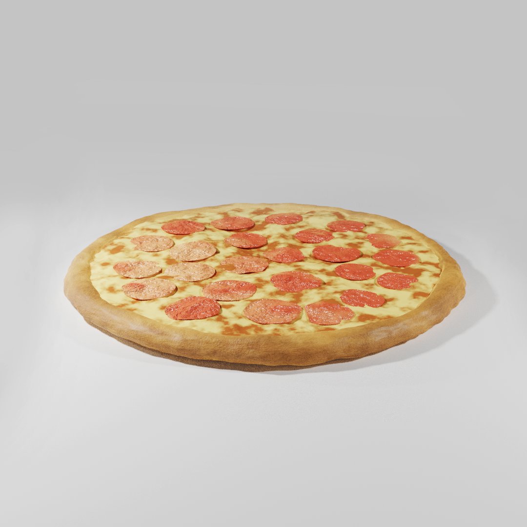 Pizza (whole) | FREE Food models | BlenderKit