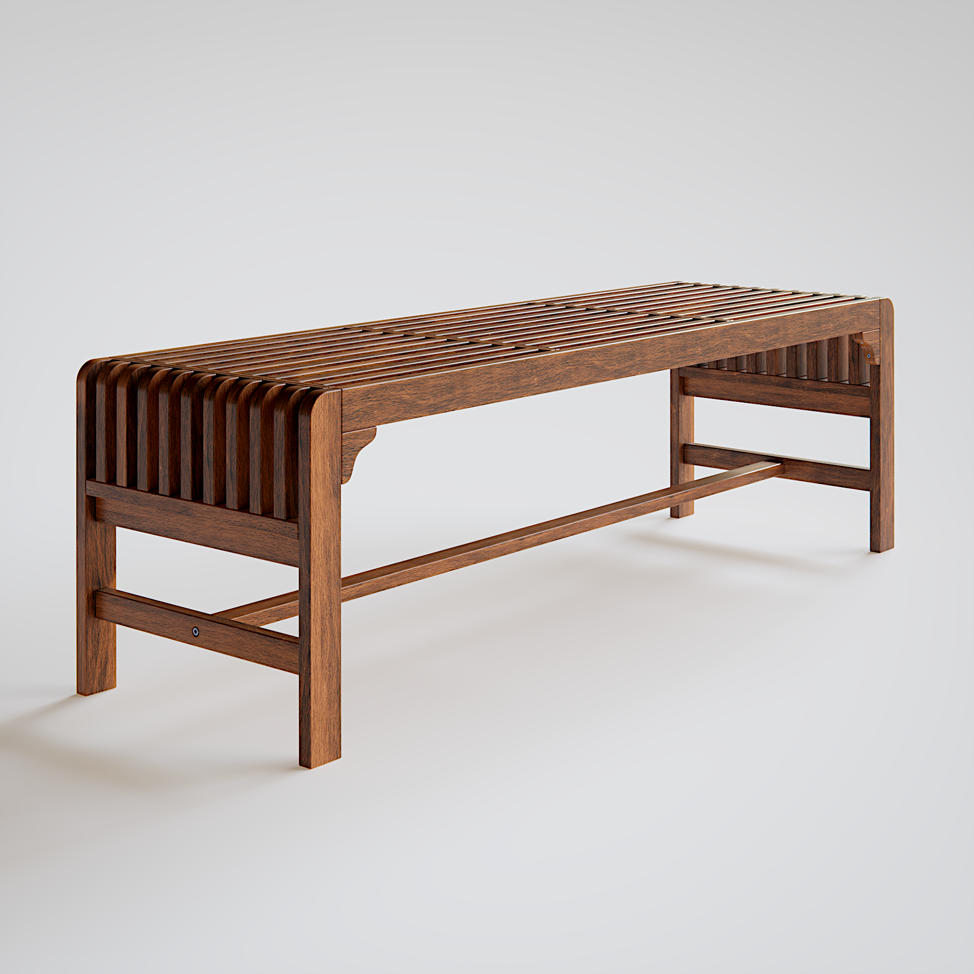 Backless Bench | Outdoor Furniture models | BlenderKit