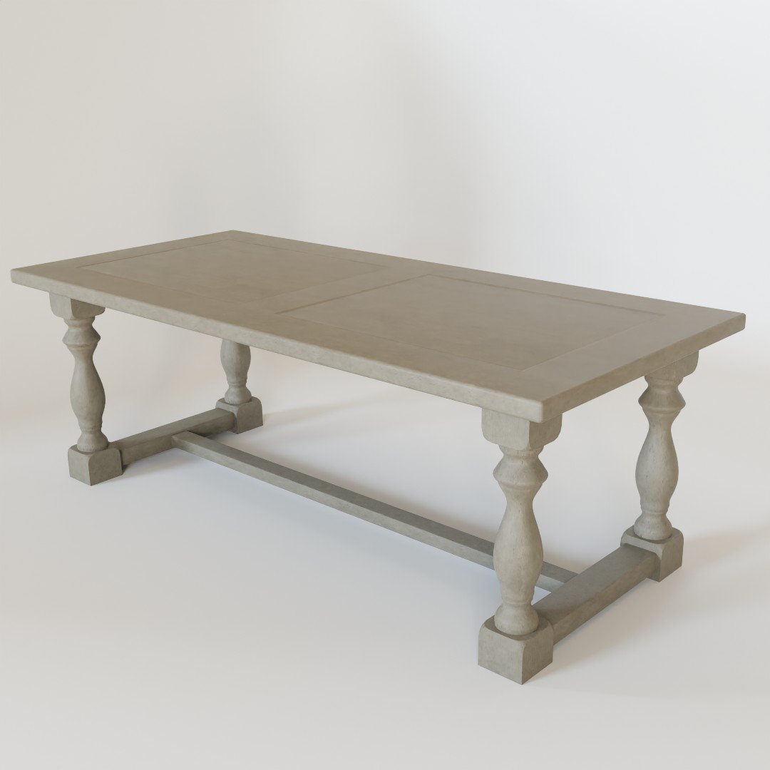 Wooden monastery table | FREE Tables models | BlenderKit