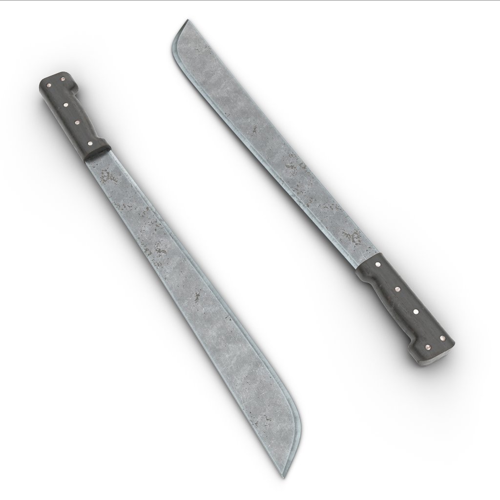 Ww2 british jungle machete 1945 | Historical Weapons models | BlenderKit