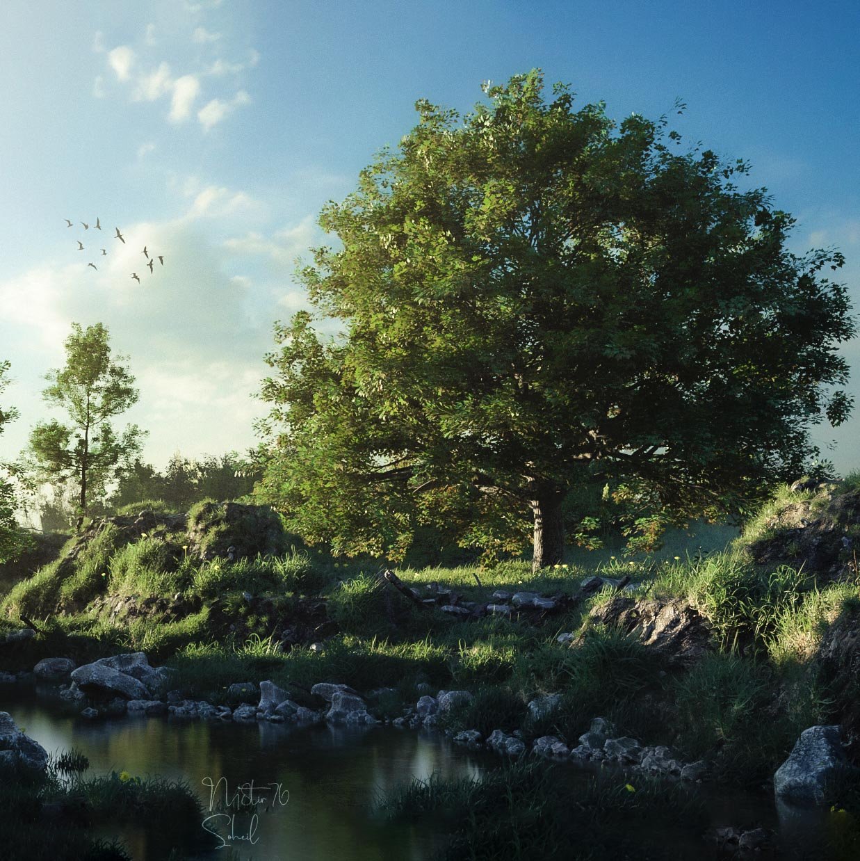 Riverwood | 3D Nature scenes | BlenderKit