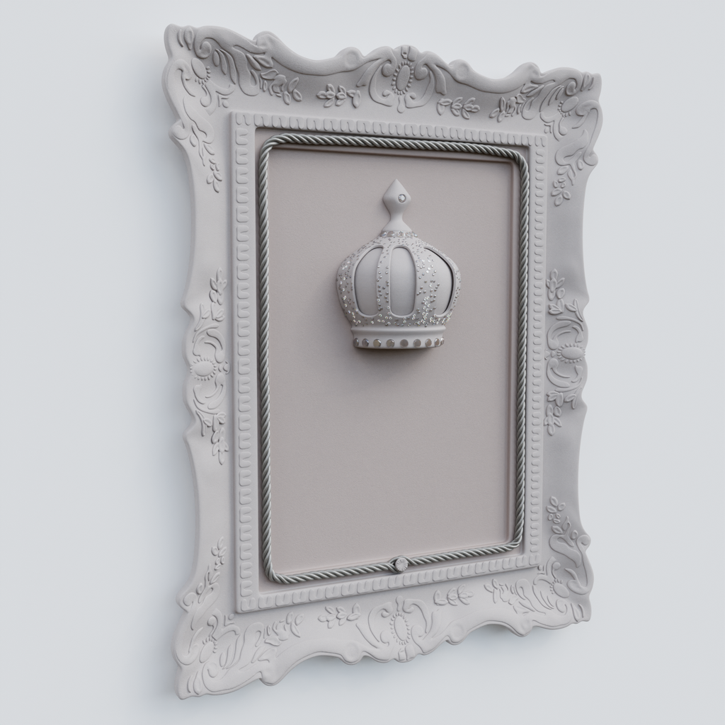 BlenderKit | Download the Framed crown in plaster model