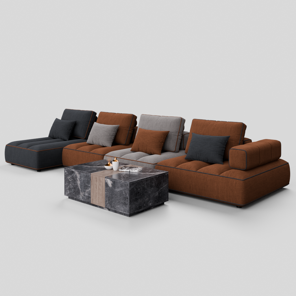 Sofa Sunlight_chaise longue | Sofas models | BlenderKit