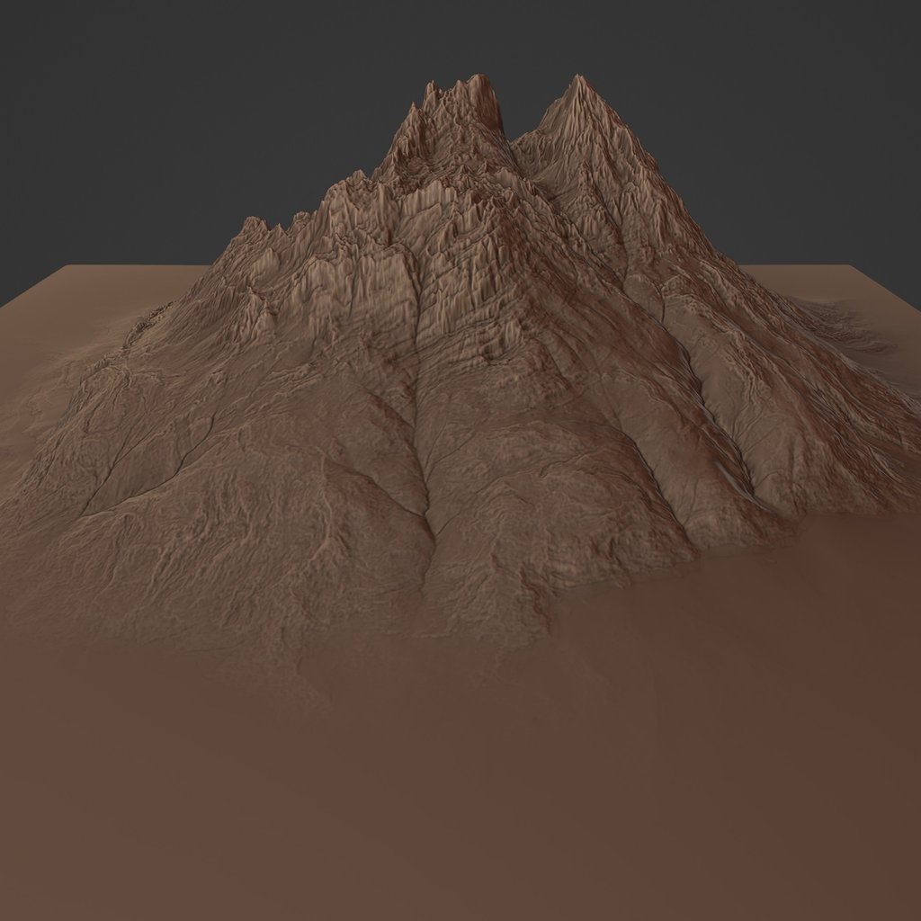 Landscape Terrain Peak | landscape brushes | BlenderKit