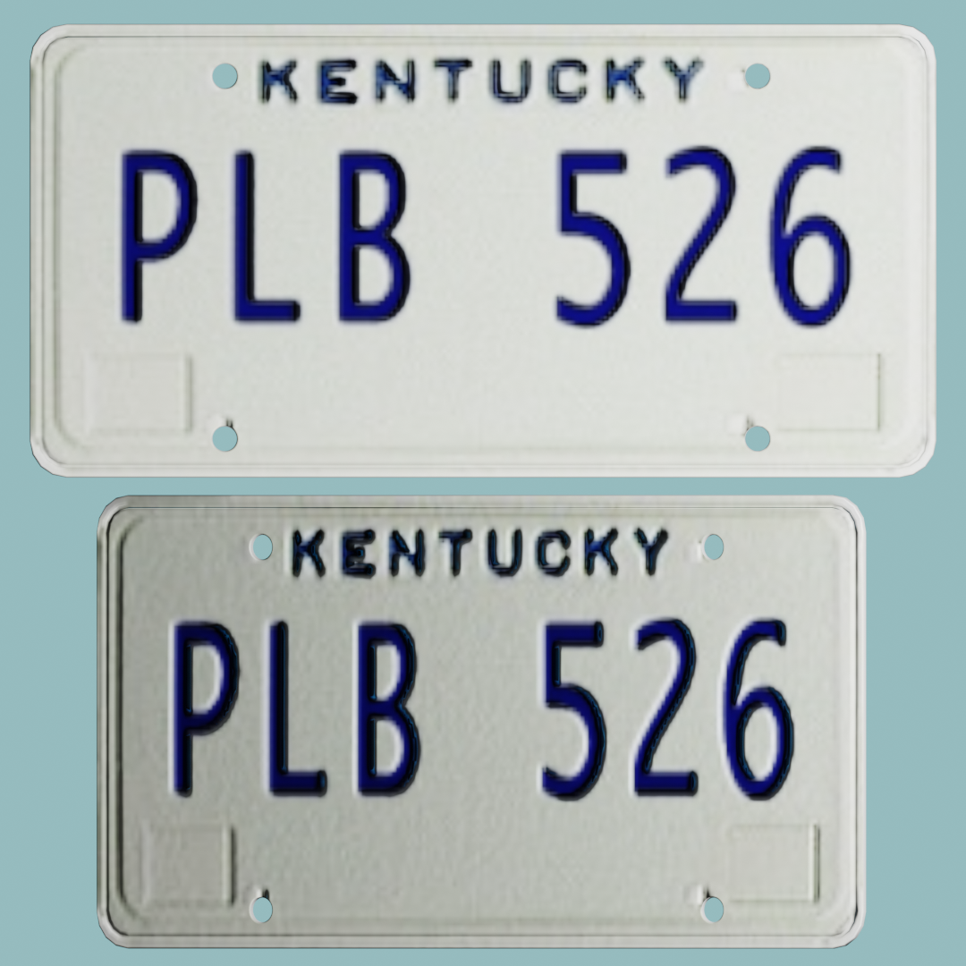 Kentucky Licence plate PL | FREE Vehicle Parts models | BlenderKit