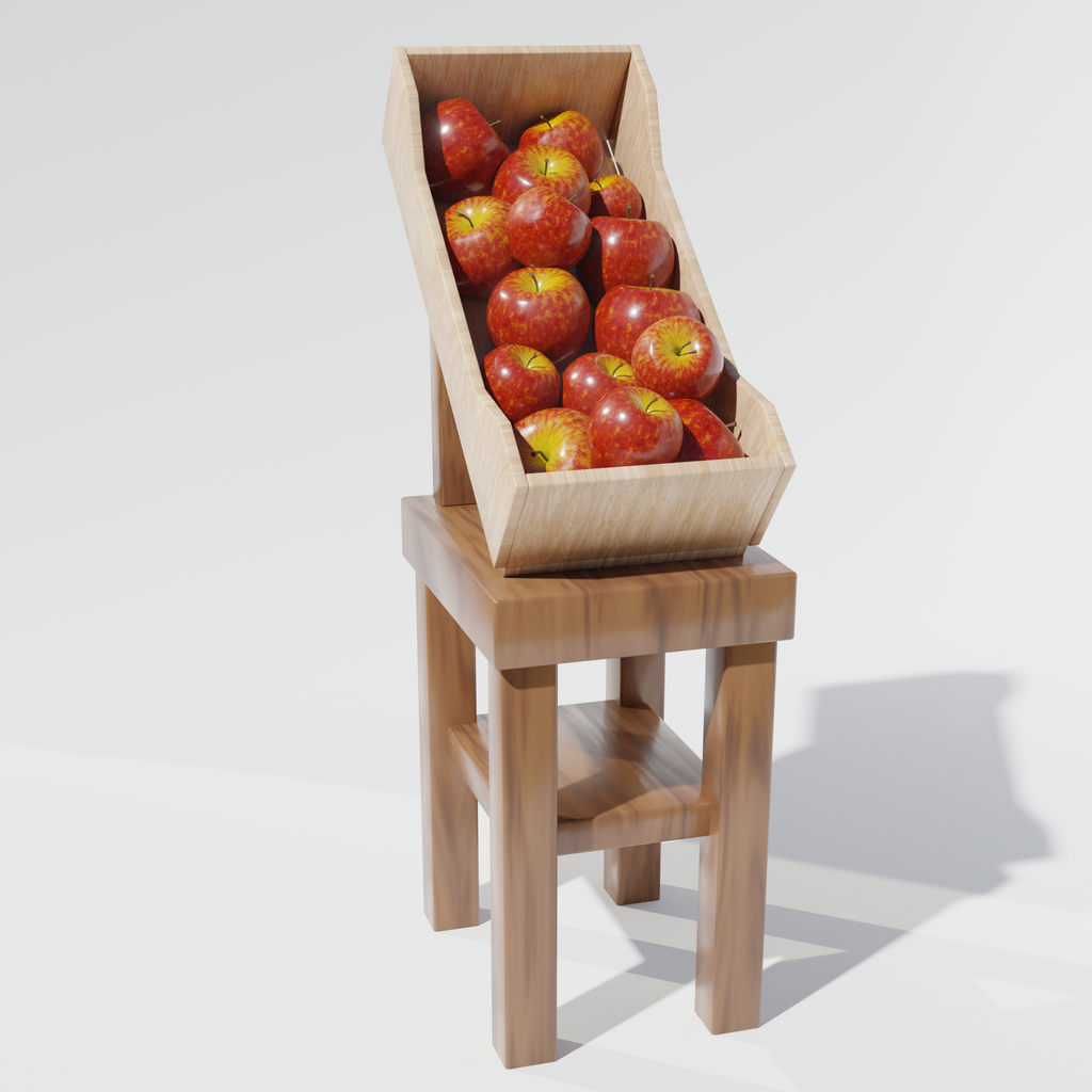 Apple stand | FREE Interior Decorations models | BlenderKit