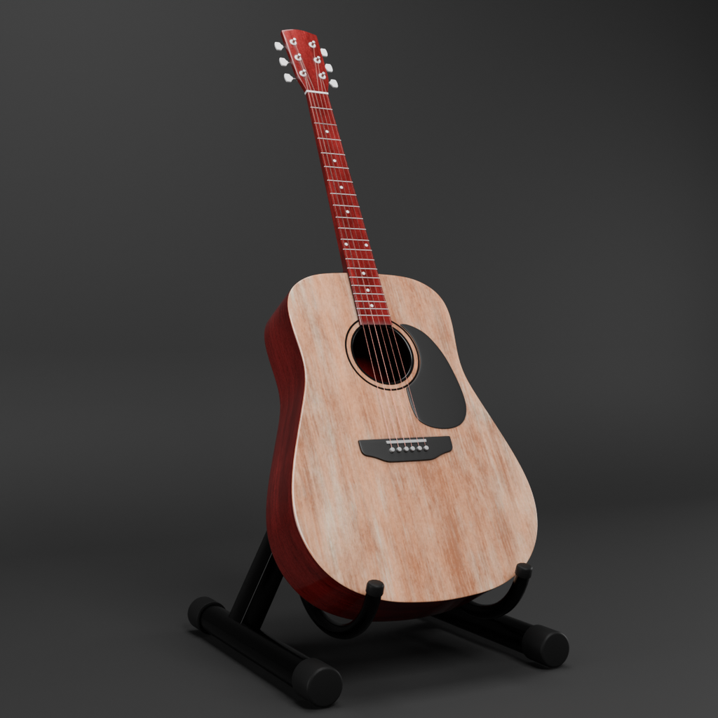 Acoustic Guitar | Musical Instruments models | BlenderKit
