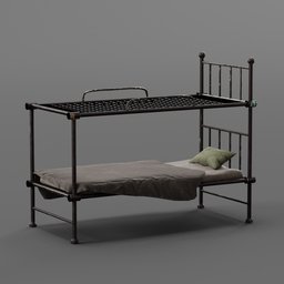 Double Deck Bed 01 | Beds models | BlenderKit