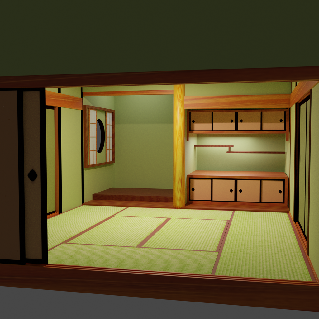 Japanese style room | Private Buildings models | BlenderKit