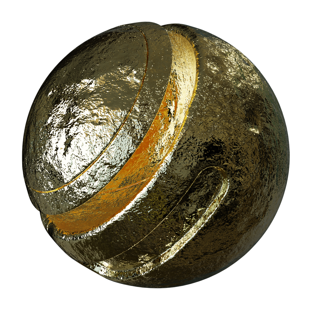 Golden nugget | FREE metal materials | BlenderKit