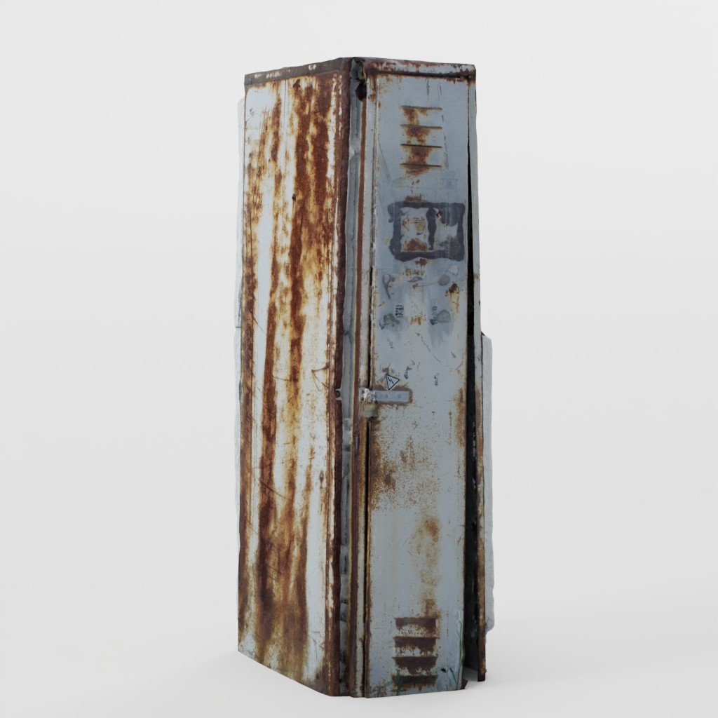 Rusty cabinet | Containers models | BlenderKit