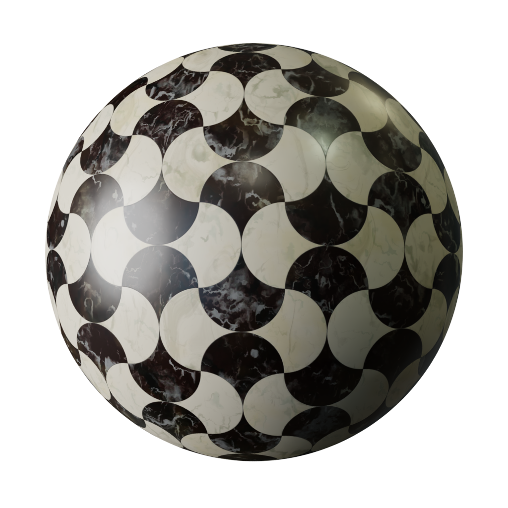 Vintage Marble Checker | FREE tiles materials | BlenderKit
