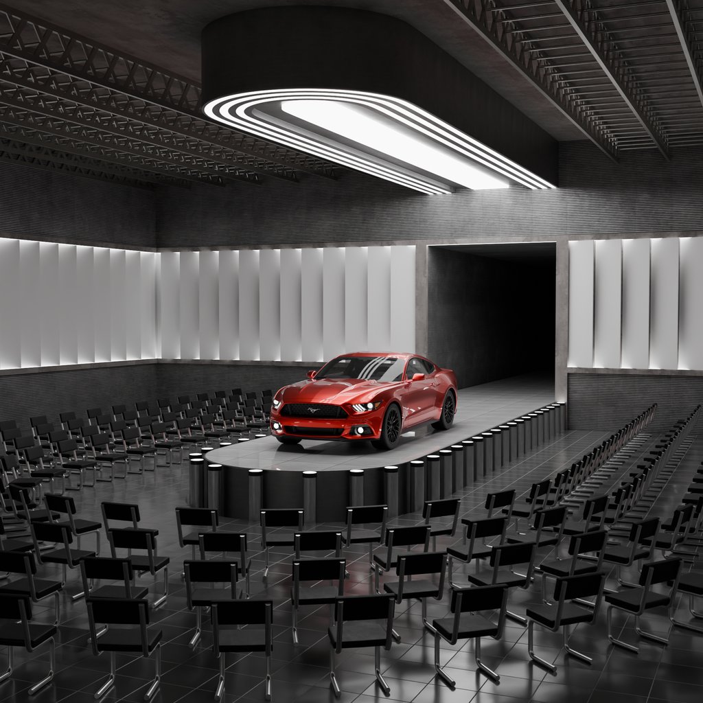 Show Room for Car render | Studio scenes | BlenderKit