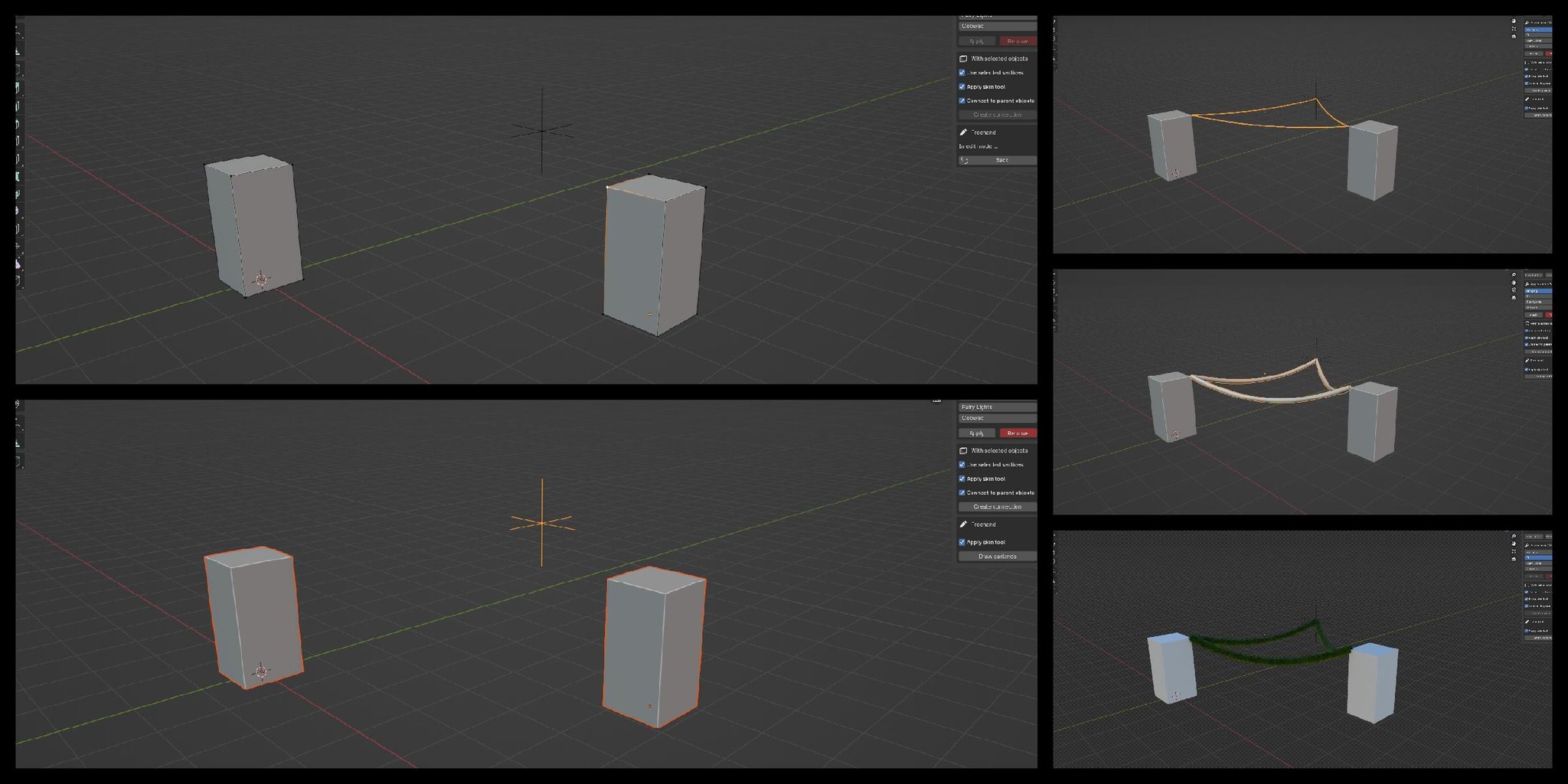 Garlandery (Addon) v2.3 | Quick hanging garlands | Connect objects and vertices together ...