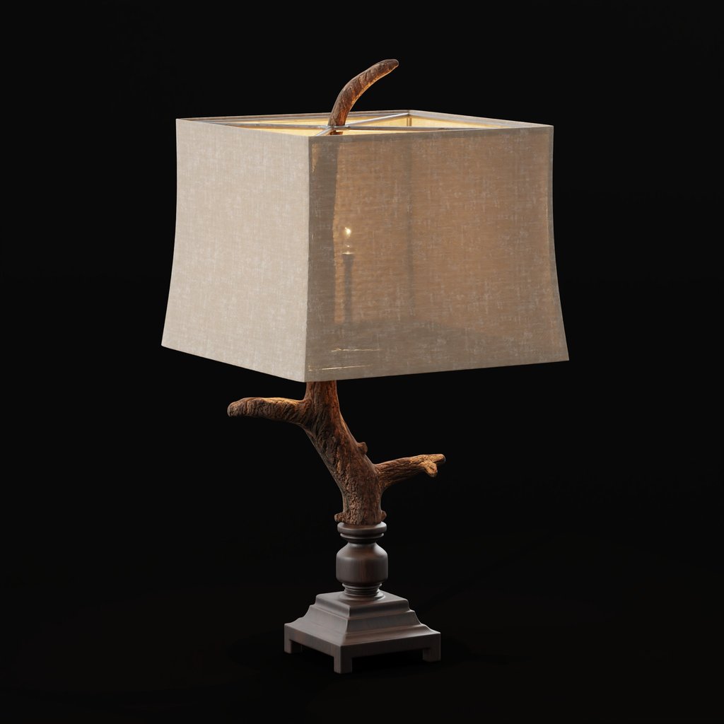 Rustic Twig Desk Lamp | Table Lamps models | BlenderKit