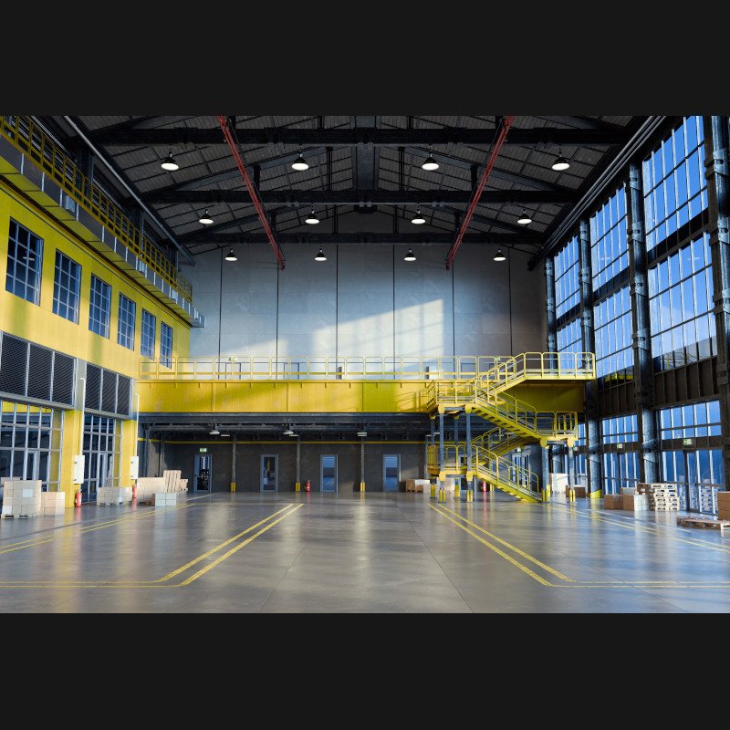 Modern Warehouse | Industrial scenes | BlenderKit