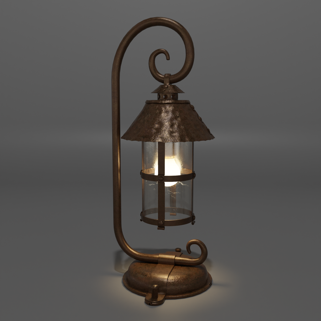 Old pop-up iron lantern | FREE Outdoor Lights models | BlenderKit