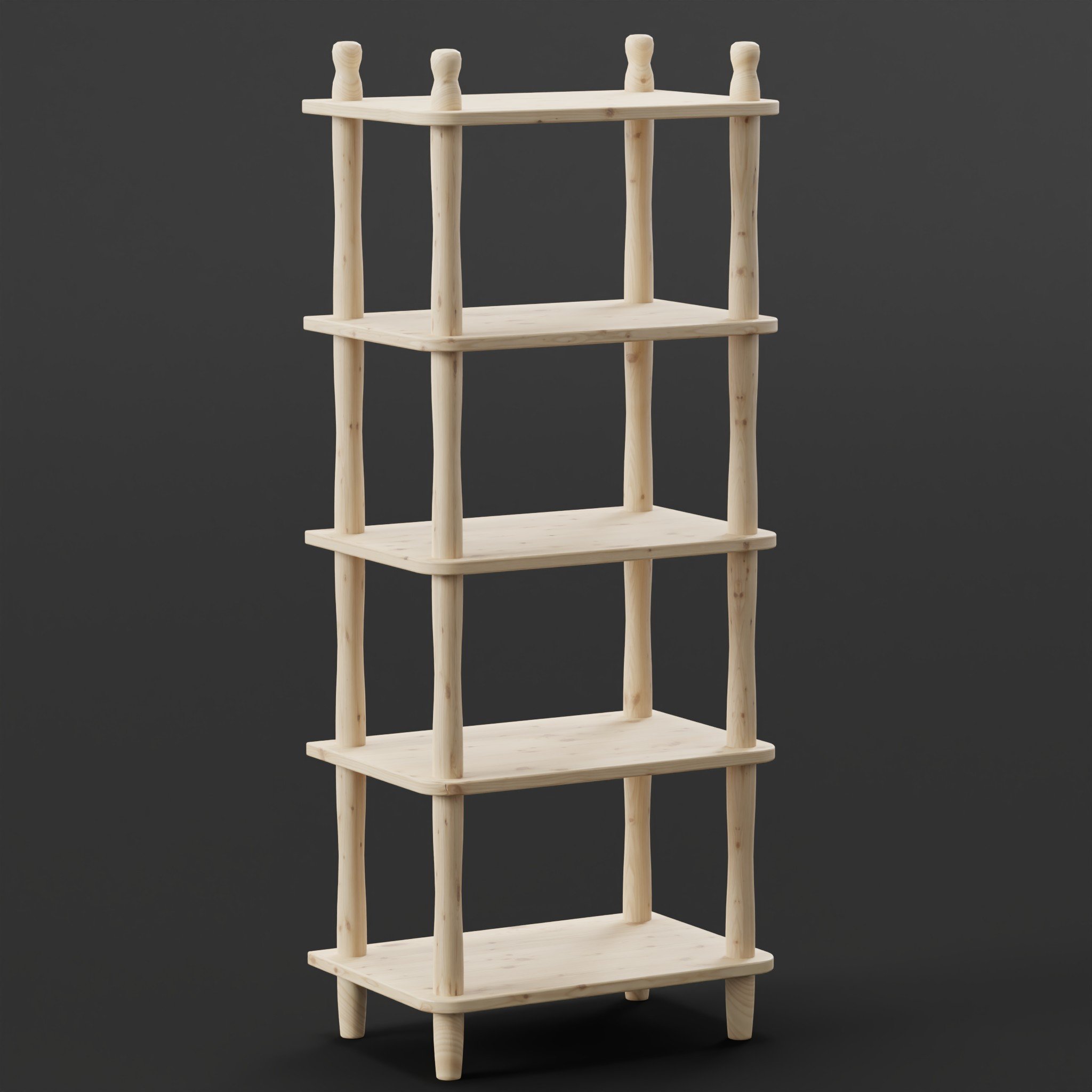Wood rack | Shelves models | BlenderKit