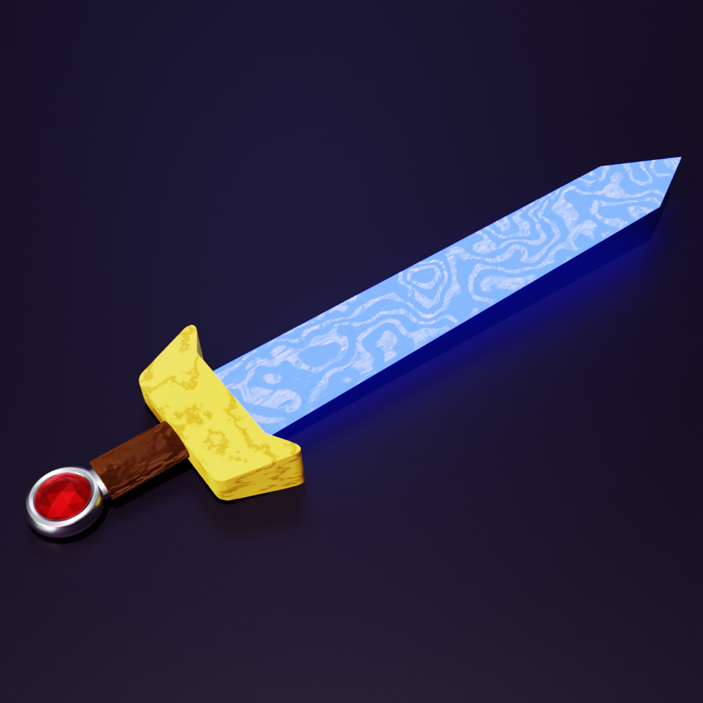 Magic Sword with Gem Stone | Weapons & Armors models | BlenderKit