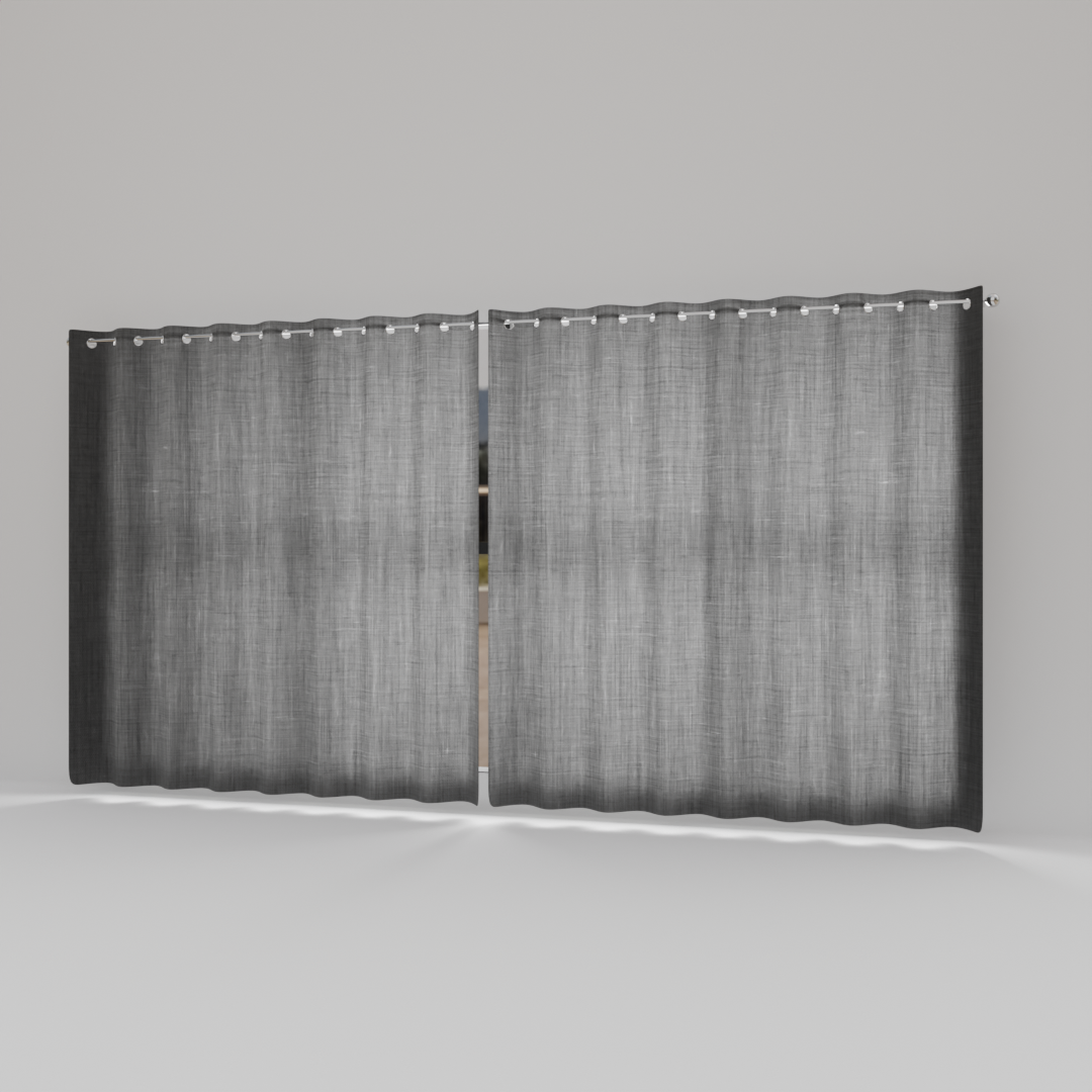 Grey Curtain Simulation Animated | Interior Design models | BlenderKit