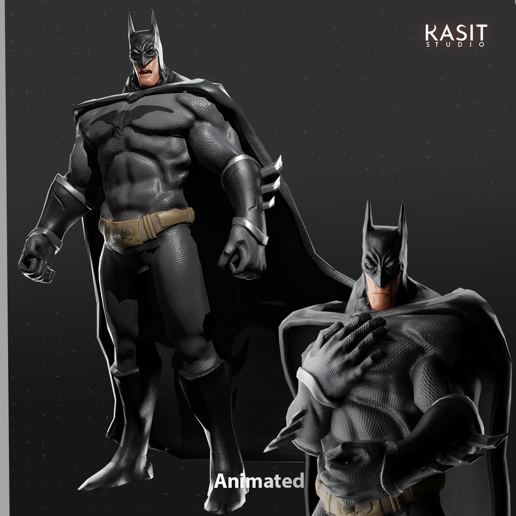 Batman rig & animated | Men models | BlenderKit