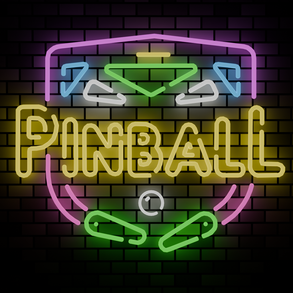 Pinball Neon Sign | FREE Wall Light models | BlenderKit