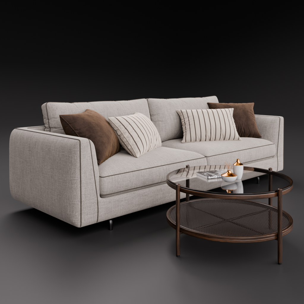 Sofa Aster 3 seater | Sofas models | BlenderKit