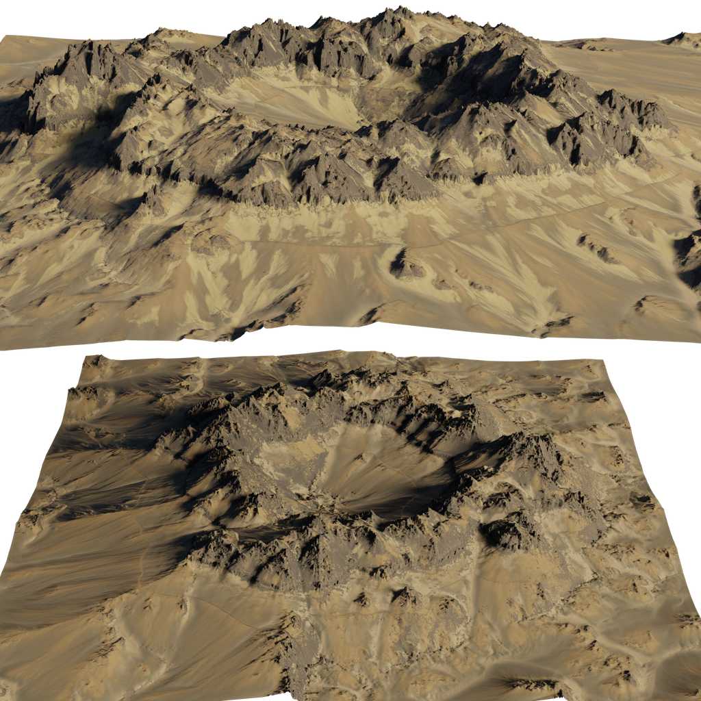 Slippage Crater | FREE Terrains models | BlenderKit